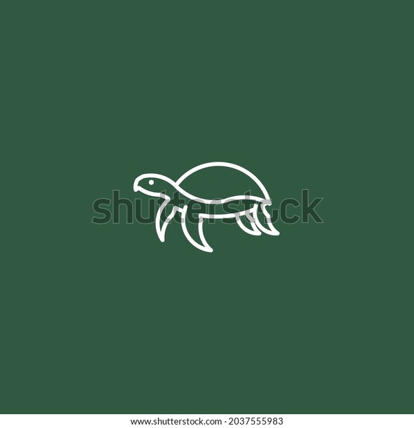Sea Turtle Line Art Simple Minimalist Stock Vector (Royalty Free ...