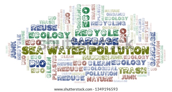 Sea Water Pollution Word Cloud Stock Vector (Royalty Free) 1349196593 ...