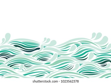 Vektor Stok Sea Vector Illustration (Tanpa Royalti) 348336494 ...