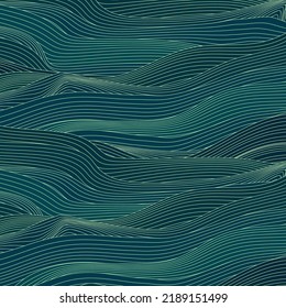 Sea Wave Japanese Pattern Background Stock Vector (Royalty Free ...