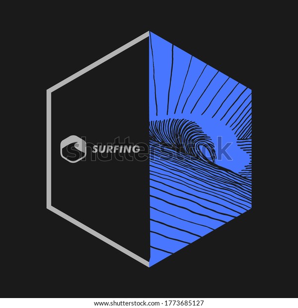 Sea Wave Logo Vector Graphic Art Stock Vector (Royalty Free) 1773685127 ...