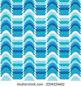 Sea Wave Pattern Pastel Blue Tones Stock Vector (Royalty Free ...