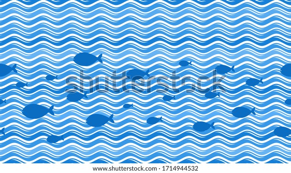 Sea Waves Curve Wave Pattern Water Stock Vector (Royalty Free ...