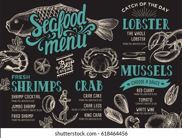 2,773 Chalkboard seafood menu Stock Vectors, Images & Vector Art ...