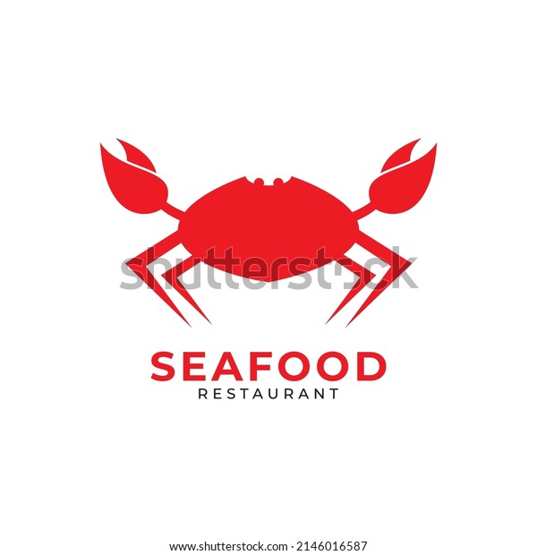 Seafood Red Crab Restaurant Logo Design: เวกเตอร์สต็อก (ปลอดค่า ...