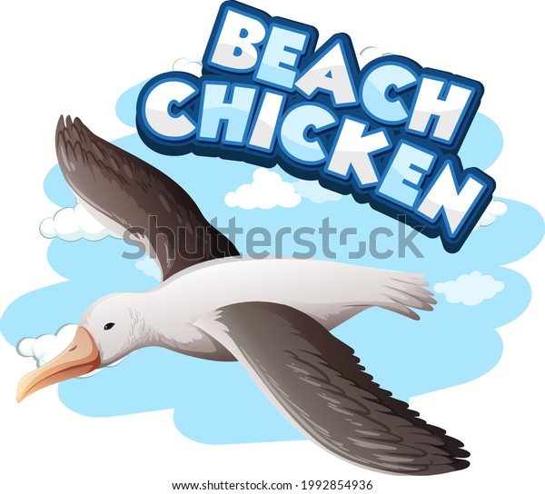 Seagull Bird Cartoon Character Beach Chicken Stock Vector (Royalty Free ...