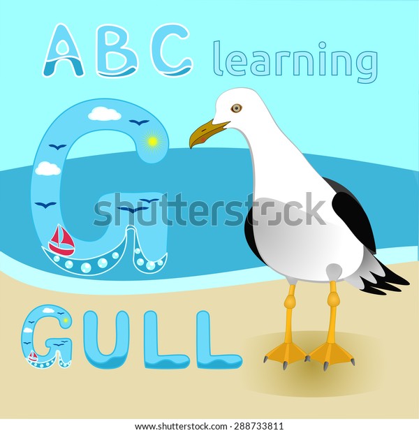 Seagull Bird Cartoon Character Gull Vector Stock Vector (Royalty Free ...