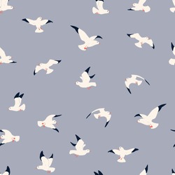 Seamless Seagull Pattern Free Stock Photo - Public Domain Pictures