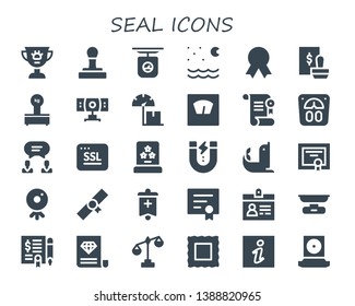 Seal Icon Set 30 Filled Seal Stock Vector (Royalty Free) 1388820965 ...