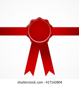 Seal Red Ribbons Stock Vector (Royalty Free) 417142804