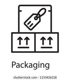Sealed Boxes Showing Packaging Icon Stock Vector (Royalty Free ...
