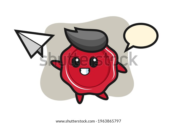 Sealing Wax Cartoon Character Throwing Paper Stock Vector (Royalty Free ...