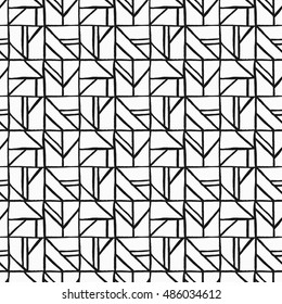 Seamless Abstract Geometric Hand Drawn Pattern Stock Vector (Royalty ...