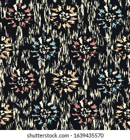 Seamless Abstract Ikat Pattern Image Floral Stock Vector (Royalty Free ...