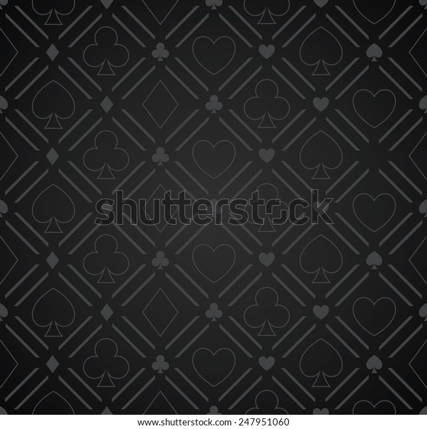 Seamless Abstract Poker Pattern Black Stock Vector (Royalty Free ...