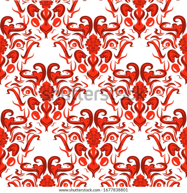 Seamless Abstract Red Burgundy Lines Pattern Stock Vector (Royalty Free ...
