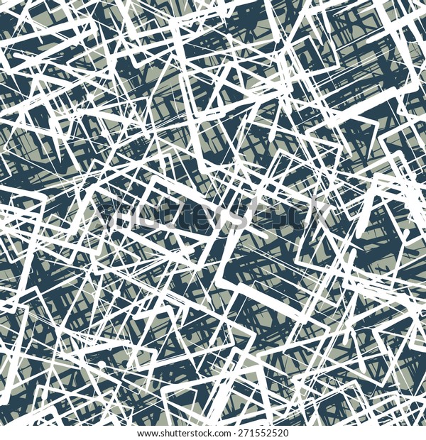 Seamless Abstract Scattered Lines Uncompleted Squares Stok Vektör ...