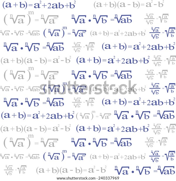 Seamless Algebra Symbols Background Wallpaper Design Stock Vector ...