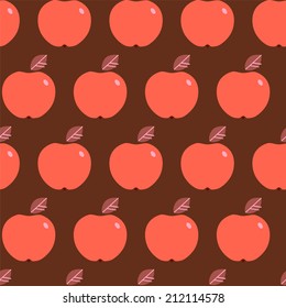 Seamless Apple Pattern Stock Vector (Royalty Free) 212114578 | Shutterstock