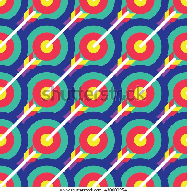 Seamless Archery Pattern Sports Vector Stock Vector (Royalty Free ...