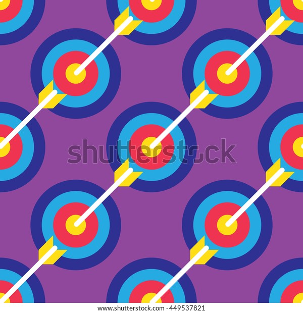 Seamless Archery Pattern Vector Stock Vector (Royalty Free) 449537821 ...