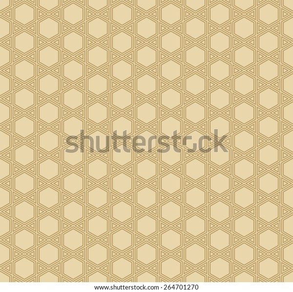 Seamless Art Deco Outline Pattern Hexagonal Stock Vector (Royalty Free ...