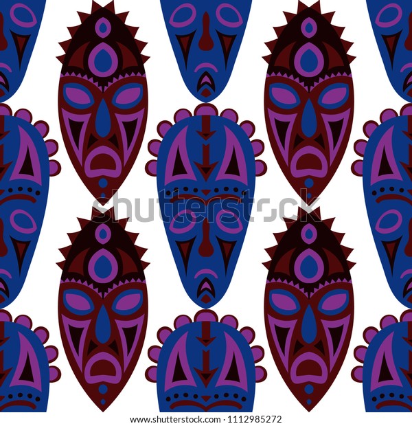 Seamless Background African Seamless Pattern Color Stock Vector ...