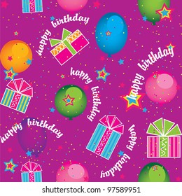 Seamless Background Birthday Stock Vector (Royalty Free) 97589951 ...