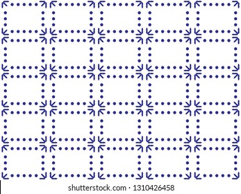 Seamless Background Blue Lines Dots On Stock Vector (Royalty Free ...