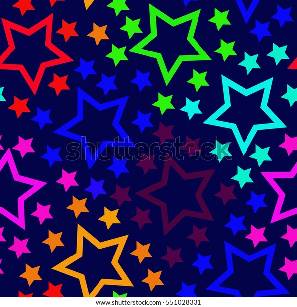 Seamless Background Colorful Stars Vector : image vectorielle de stock ...