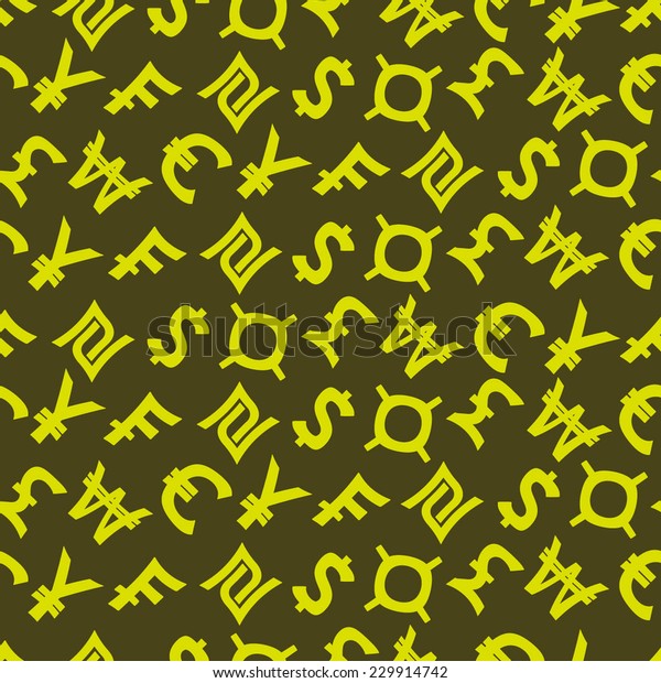 Seamless Background Currency Symbols Stock Vector (Royalty Free ...