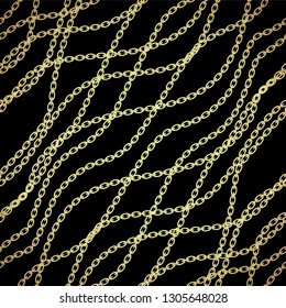 Seamless Background Gold Chains Gold Black Stock Vector (Royalty Free ...