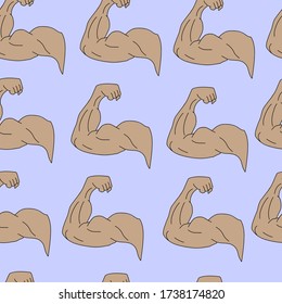 Seamless Background Hand Clenched Into Fist Stock Vector (Royalty Free ...
