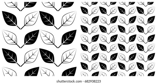 Seamless Background Leaves On Transparent Background Stock Vector ...