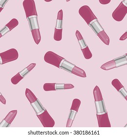 Seamless Background Lipsticks Stock Vector (Royalty Free) 380186161 ...