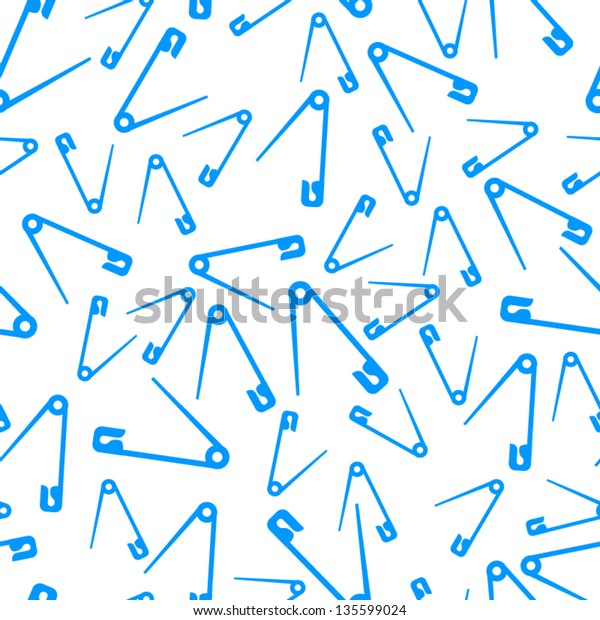 Seamless Background Made Blue Pins Stock Vector (Royalty Free) 135599024