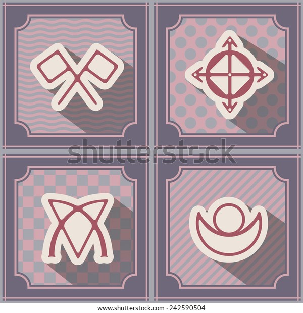 Seamless Background Magical Symbols Elves Fyn Stock Vector (Royalty ...