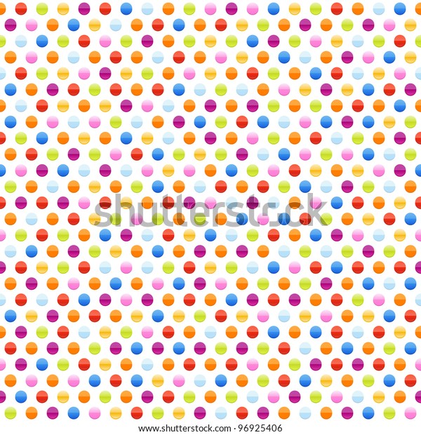 Seamless Background Pattern Multicolored Dots Vector Stock Vector