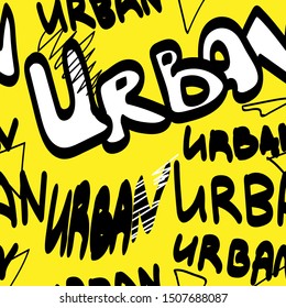 Seamless Background Text Urban Design Stock Vector (Royalty Free ...