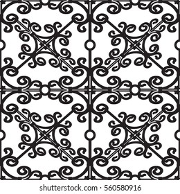Seamless Background Twisted Metal Bars Stock Vector (Royalty Free ...