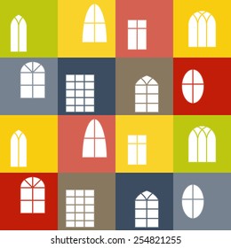 Seamless Background Windows Stock Vector (Royalty Free) 254821255 ...