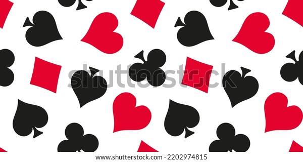 Seamless Banner Playing Cards Suit Stock Vector (Royalty Free ...