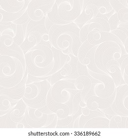Seamless Beige Abstract Handdrawn Waves Pattern Stock Vector (Royalty ...