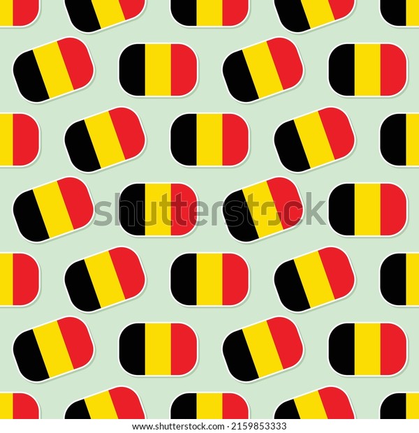 Seamless Belgium Flag Flat Style Pattern Stock Vector (Royalty Free ...