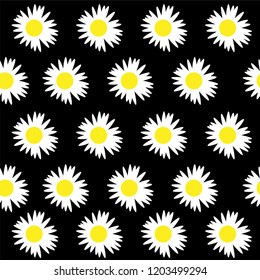 Daisy Flower Seamless Pattern Vector Background Stock Vector (Royalty ...