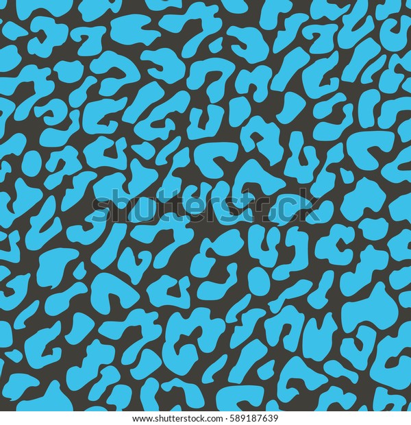 Seamless Black Blue Leopard Print Tileable Stock Vector (Royalty Free ...