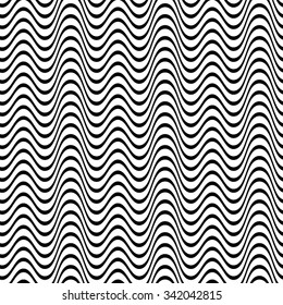 Seamless Black Irregular Wavy Line Pattern Stock Vector (Royalty Free ...