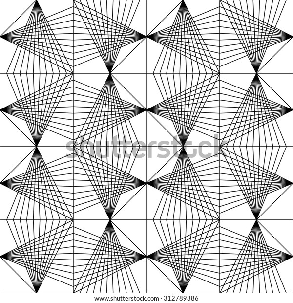 Seamless Black White Background Geometric Shapes Stock Vector (Royalty ...
