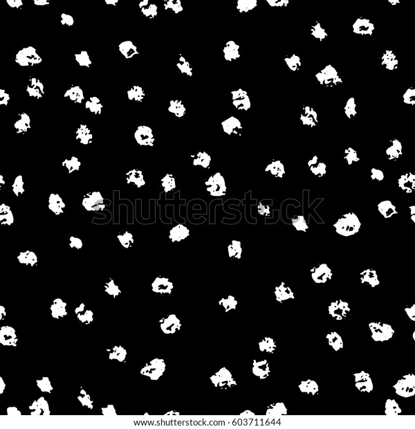 Seamless Black White Ink Dots Pattern: vector de stock (libre de ...