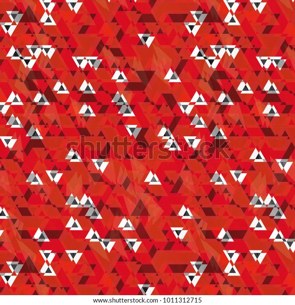 Seamless Black White Red Triangle Structure Stock Vector (Royalty Free ...